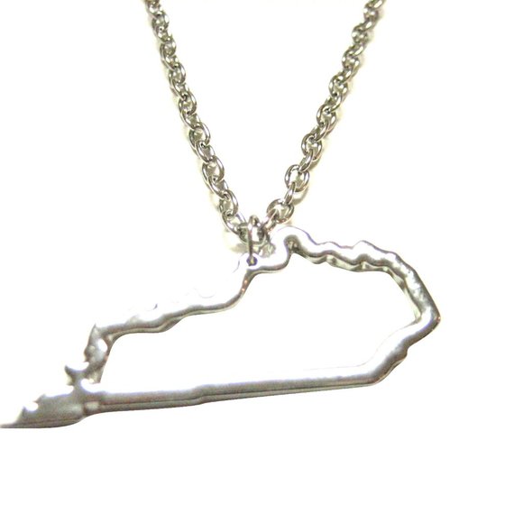 Kiola Designs | Jewelry | Kentucky State Map Pendant Necklace | Poshmark